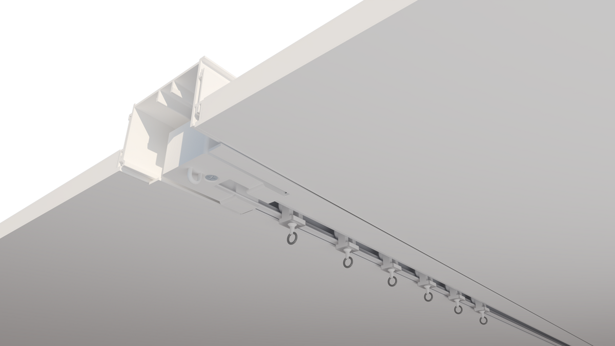 Rigid PVC Capping for recessed motorised curtain track